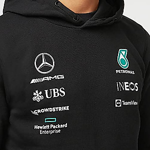Mercedes AMG Petronas Formula One Team - Official Formula 1 Merchandise - 2022 Team Hoodie - Black - S