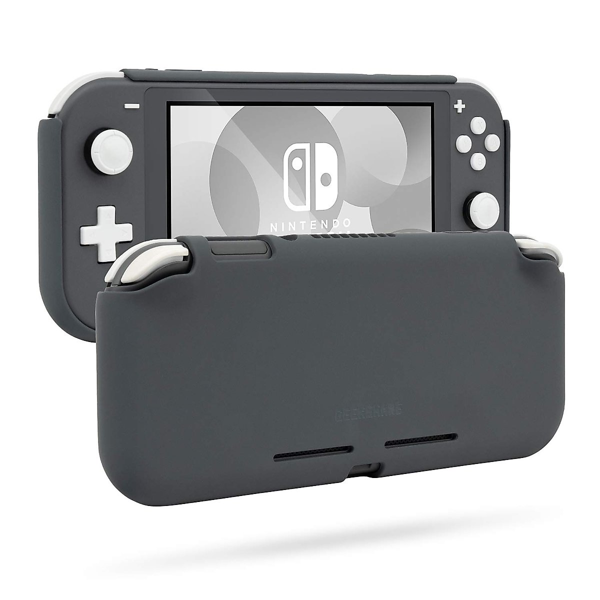 GeekShare Soft Silicone Case Compatible with Nintendo Switch Lite, Anti-Collision Non-Slip Shockproof Silicone Protective Cover Shell for Switch Lite (Gray)…