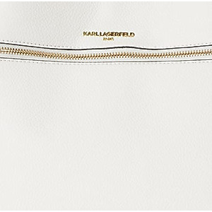 Karl Lagerfeld Paris Womens Hobo Bag, Wt/Bk Multi, One Size US