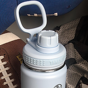 Takeya Actives Water Bottle with Spout Lid - Bottle with Double Stainless Steel Insulation - Dishwasher Safe & BPA-Free - Bottle with Spout Lid & Removable Bumper - 24 oz, Ombre Pacific Blue