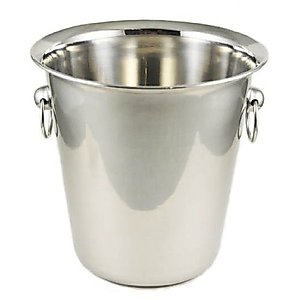 Winco WB-4 4 Quart Wine Bucket,stainless steel,Set of 3