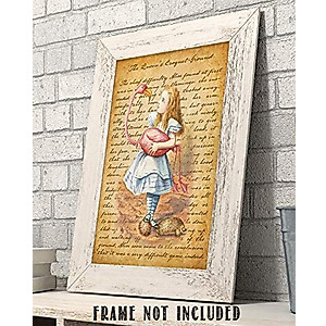 Alice in Wonderland Prints - 8x10 Unframed Wall Art Print Poster - Perfect Alice in Wonderland Gifts and Decorations (The Queen's Croquet)