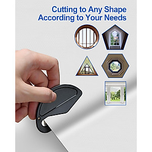 Saudoli 157" x 57" Blackout Curtains for Bedroom - 100% Blackout Window Shades with Hook and Loop Tape | Window Shades for Home Baby Nursery, Bedroom, Dorm Room, Office or Travel (White)