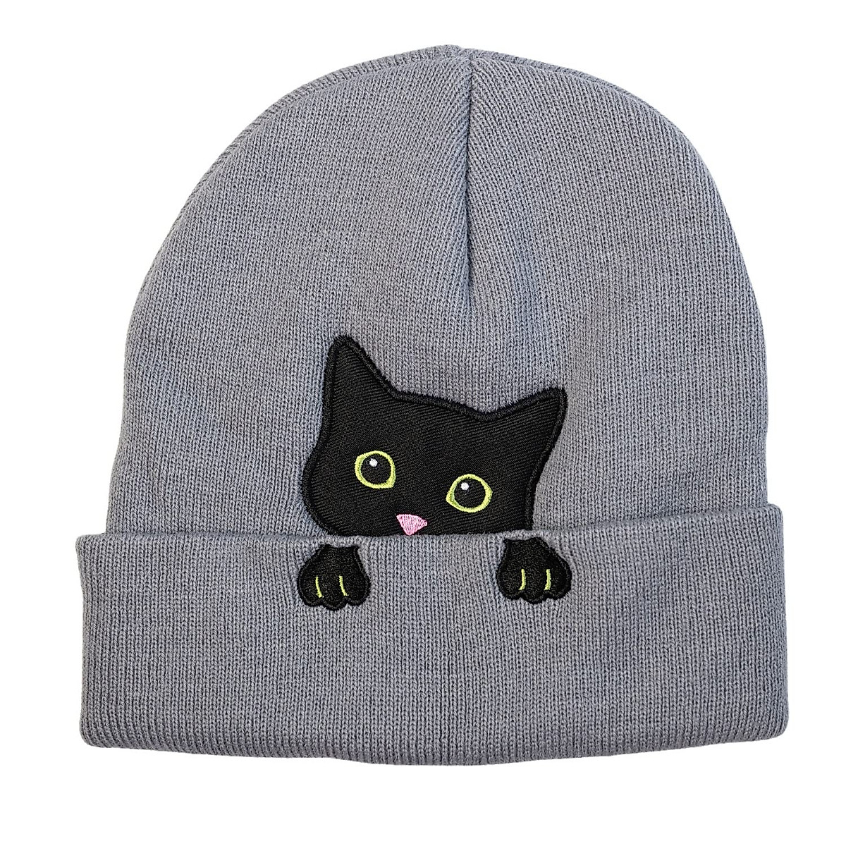 Cat Beanie Winter Hats for Women - Cute Cat Ear Beanie Womens Beanie - Cat Hat, Cat Gifts for Cat Lovers, Teen Girl Gifts, Cat Mom Gifts, Gifts for Mom Grey