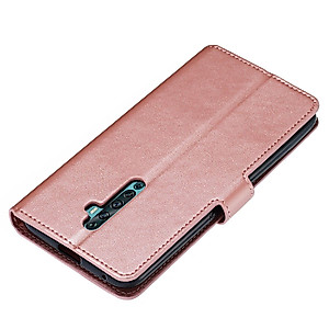 Case for Oppo Reno2 Z Wallet Case,with Card Holder Kickstand Magnetic Closure PU Leather Flip Case Cover for Oppo Reno2 Z 6.53" -Rose Gold