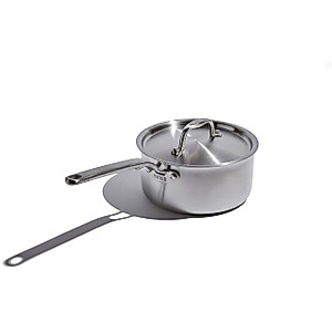 Heritage Steel x Eater 3 Qt Saucepan with Lid | Made in USA | 5-Ply Fully Clad Stainless Steel Saucepan | Stay Cool Handle Design | Induction Compatible | Non-Toxic Sauce Pan | Cook like an Eater