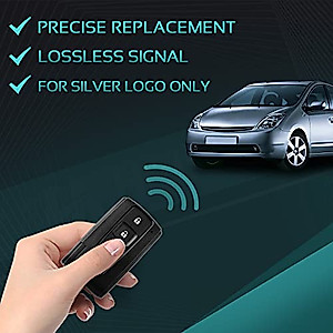 HelloAuto Key Fob Fit for 2004-2009 Toyota Prius 3 Buttons Replacement Keyless Entry Smart Remote Key. FCC ID: MOZB31EG P/N: 2584A-B31EG, 89994-47061 (ONLY FITS Silver Logo)