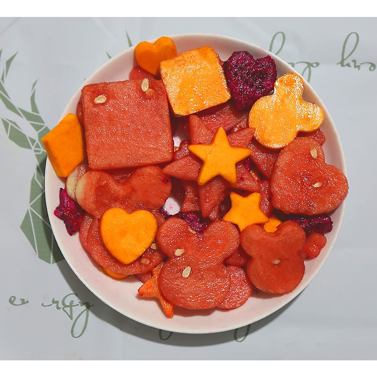 Metal Cookie Cutters Set - Mickey Mouse, Square, Heart, Star - 12Pieces Cookie Cutters - Fruit Cutter, Polymer Clay Cutters and Cookie Cutters for Kids - Cookie Cutter Set for Kitchen Baking