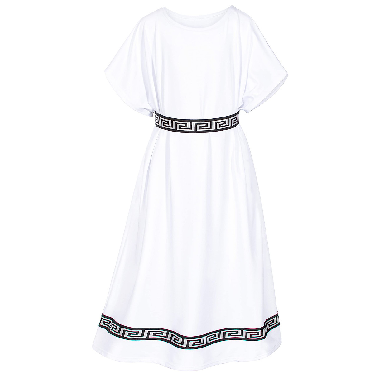 Kids Grecian Robe for Medieval times Olympic palace White Toga Costume 8-10 Years (140)