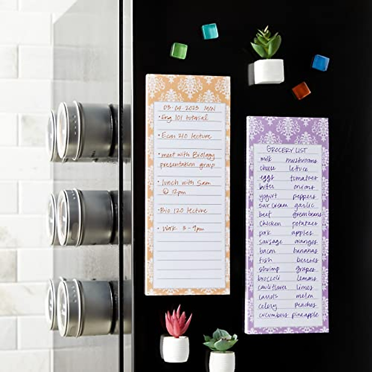 Juvale 12 Pack Magnetic Notepads for Easy Grocery Lists