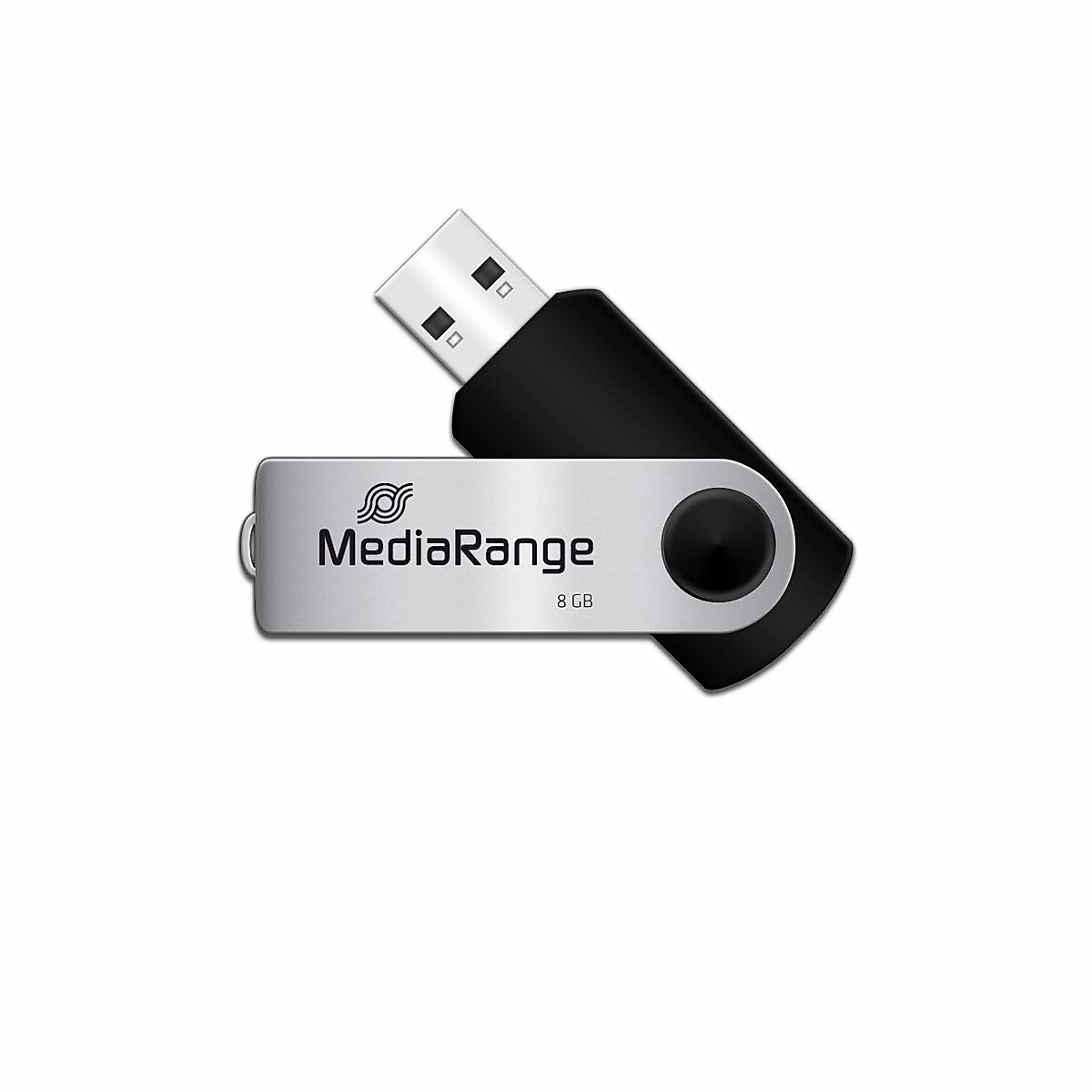 MEDIARANGE MR908 Flexi USB Stick 8GB 15MB/s USB 2.0 Black-Silver
