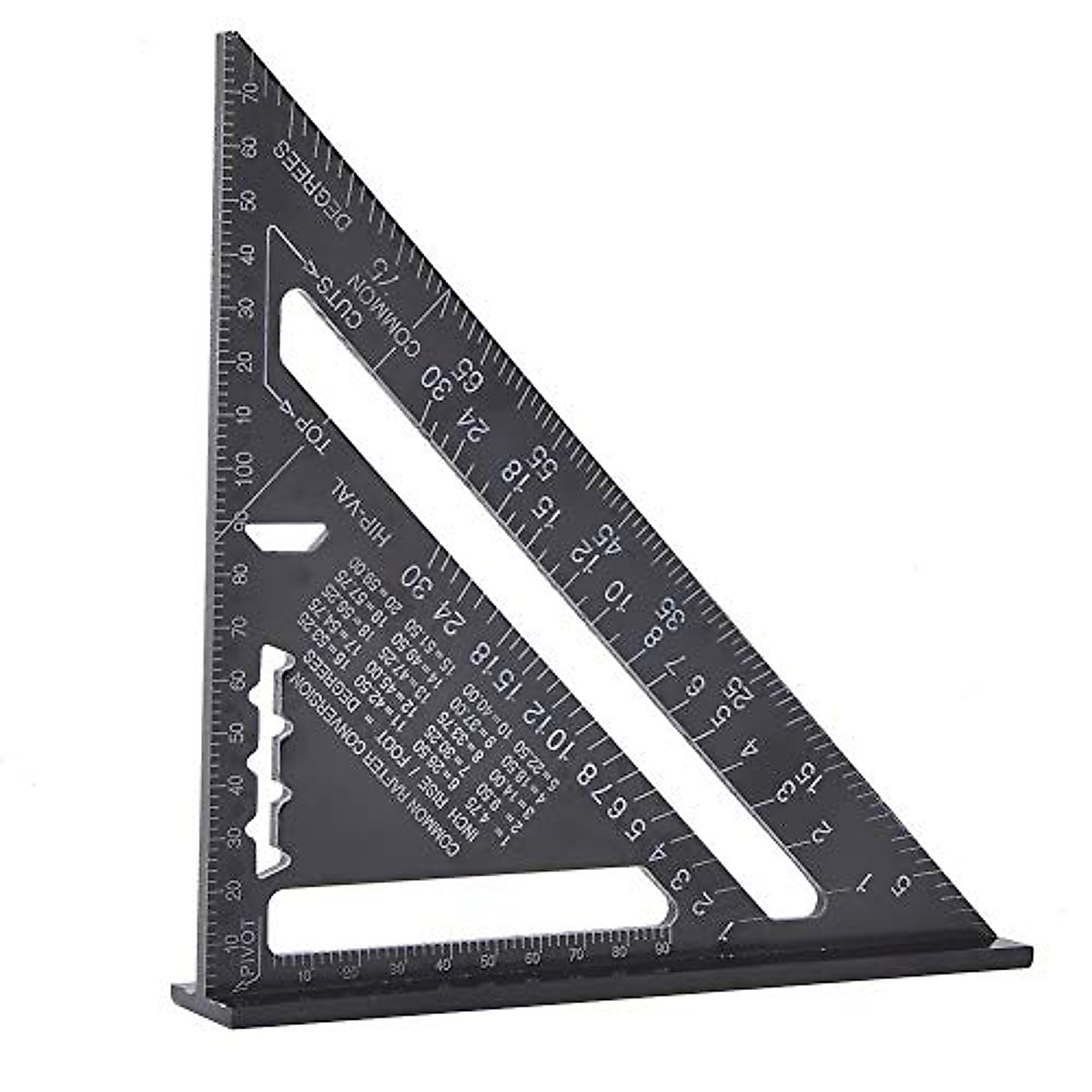 90 Degree Black Triangle Ruler Aluminum Alloy Angle Ruler Inch for Carpenter's Workshop Woodworking 7 Inch Square Layout Tool
