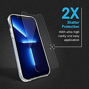 Pelican iPhone 13 Pro Case with Screen Protector [Compatible With MagSafe] [10FT MIL-Grade Drop Protection] Shockproof Phone Cover for iPhone 13 Pro with 9H Tempered Glass, Anti-Yellowing - Clear