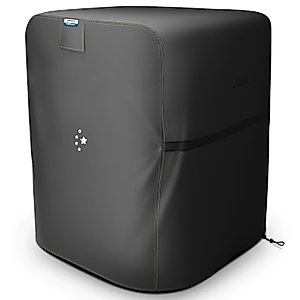 LIBZAKI Air Conditioner Cover Waterproof 600D Heavy Duty for Outside Units-Durable AC Cover Universal Sizes Square Fits up to 30” x 30” x 36”inches-Gray/Black