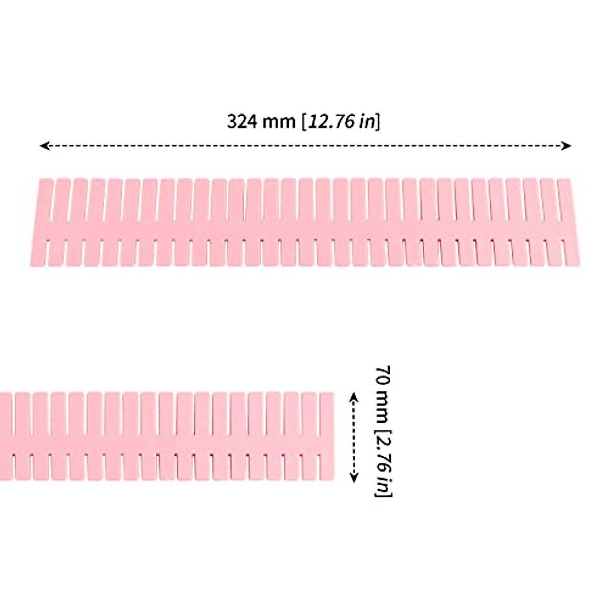 MANCHAP 56 PCS Adjustable Grid Drawer Organizer, DIY Drawer Divider, Plastic Drawer Separators for Kitchen Bedroom Office, Pink