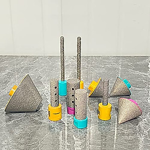 GYTYCATAH Diamond Mortar Raking Bits 5/16" x 4" for Old Mortar Brick Concrete Stone Removal, 5/8"-11 Threads Diamond Mortar Router (Blue)