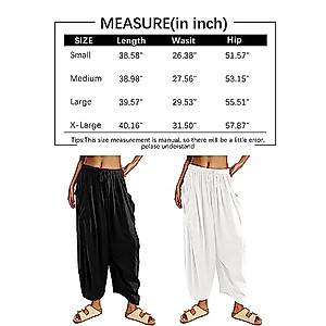 LILLUSORY Women Linen Summer Fall Fashion Outfits Clothes Palazzo Casual Flowy Pants 2023 Wide Leg Trousers Lounge Drawstring Loose Lightweigt Beach Trendy Harem Hippie Pants with Pocket Khaki