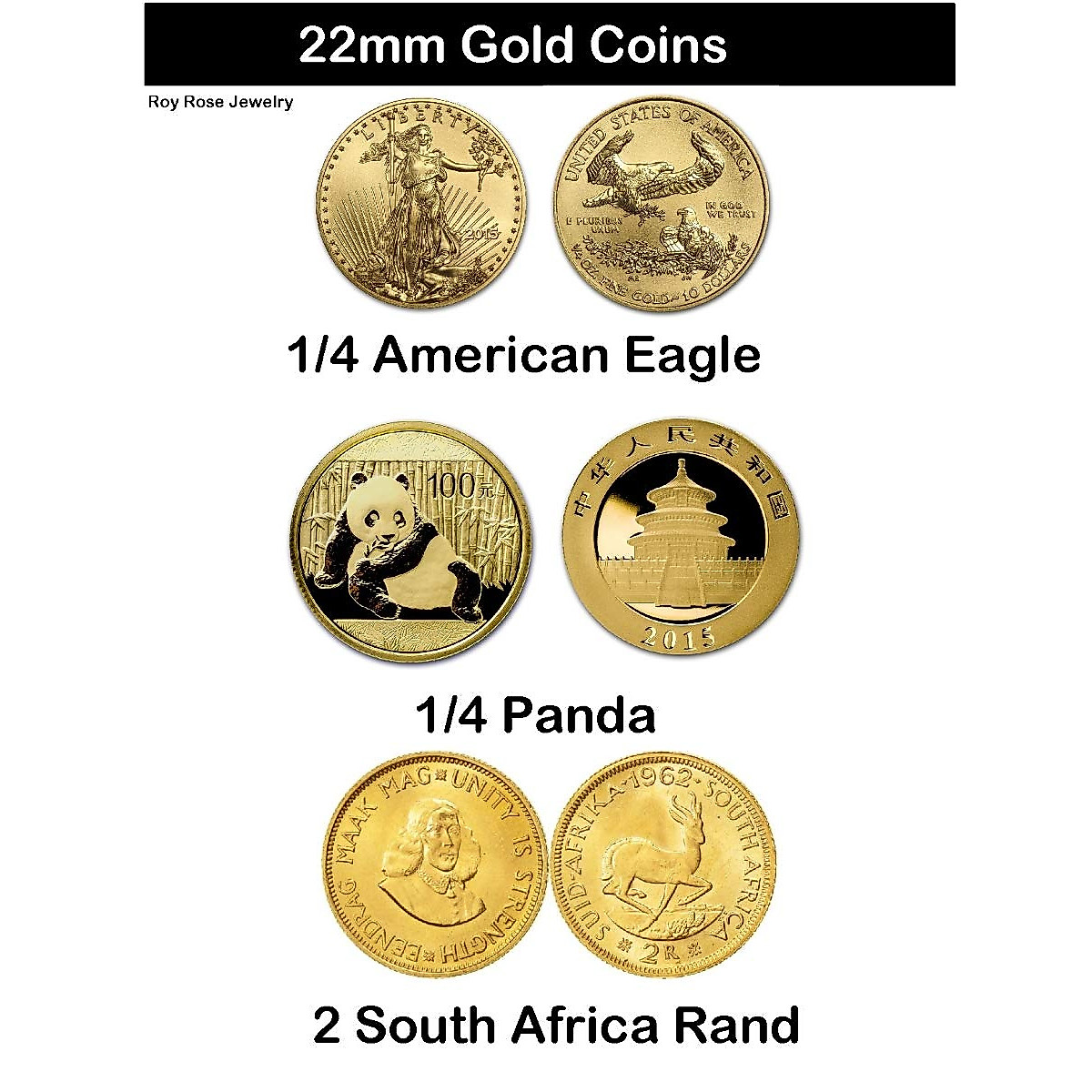 Roy Rose Jewelry Gold Coin Pendant Mounting - 22mm Coin Size - Hand Twisted Ribbon Design Frame - 14K Yellow Gold - Prong Set with Bail