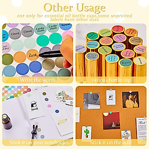 1920 Stickers 10 Sheets Essential Oils Labels Bottle Cap Stickers Lid Stickers for Rollerballs Bottles and Organizing Oils Proof Labels Stickers Waterproof Cap Stickers for Essential Oil Bottle