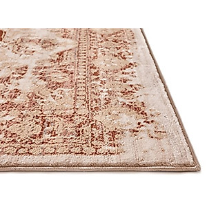 Well Woven Millie Tribal Copper Rust Medallion Area Rug 5x7 (5'3" x 7'3") Modern Distressed Oriental Plush Super Soft Carpet