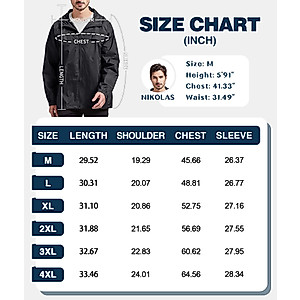 SWISSWELL Rain Jacket Men Waterproof Windbreaker, Lightweight Hooded Raincoat for Daily Casual
