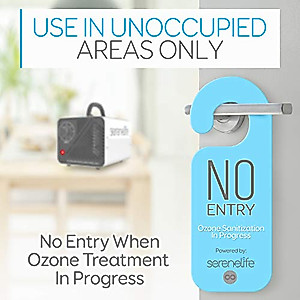 SereneLife 10,000mg/h Compact Ozone Generator - Commercial Ozone Generator Portable Industrial Ozone Deodorizer Sterilizer Odor Eliminator Machine, Up to 2000 Sq Ft Coverage - SLOZOGEN100