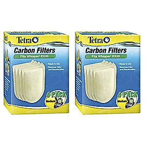 Tetra Whisper EX Carbon Filter Replacement Cartridge Medium. FIts EX20 ( 2x4Pk) (packaging may vary)