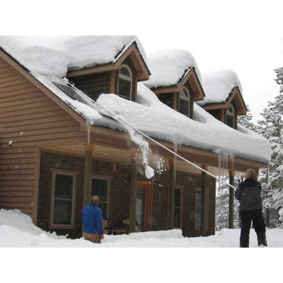 Minnsnowta Dynamo Roof Razor Snow Roof Rake with Metal Roof Wheel Kit (Bundle, 2 Items)