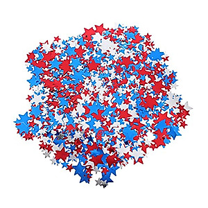Amosfun Star Balloon Fillers 1 Pentagram Confetti Baseball Decorations Independence Day Party Decor Scatter Star Shape The Pet Patriotic Table Scatter