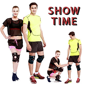 Fay Bless Knee Braces for Knee Pain for Men & Women with Elastic Strap for Running, Hiking, Arthritis, ACL, Meniscus Tear, Sports (1 PCS，Blue)