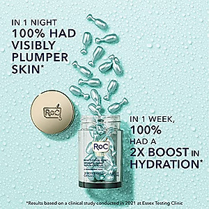 RoC Multi Correxion Hyaluronic Acid Night Serum Capsules (30 CT) for intesnt hydration + RoC Retinol Capsules (7 CT), Anti-Aging Skin Care, Wrinkle Treatment for Women & Men