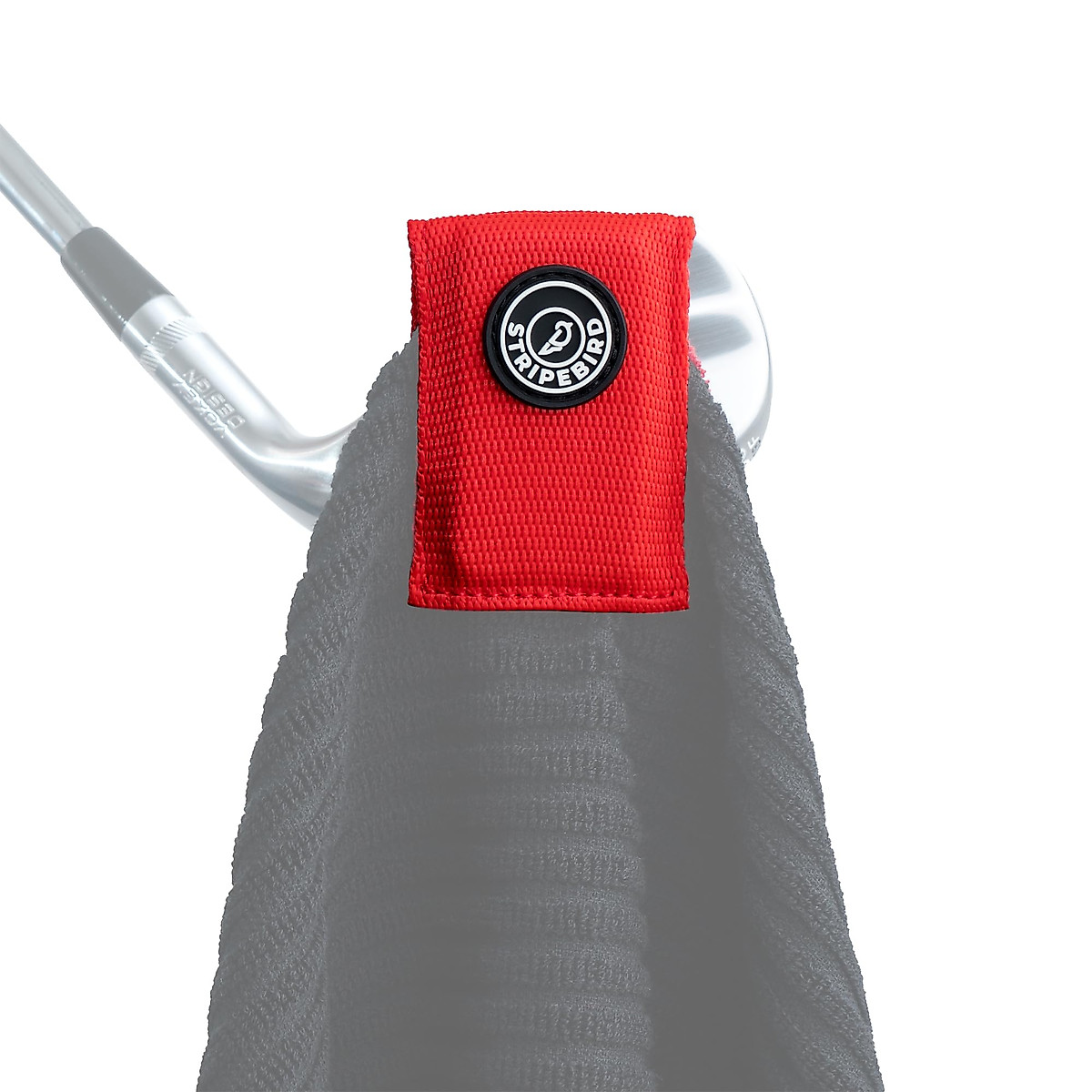 Stripebird - Magnetic Clip for Any Towel (Red) - Highest Strength Magnet - Golf Towel Magnet - Magnetic Golf Towel - Removable from Towels - Magnet Golf Towel - Magnetic Golf Towels for Men