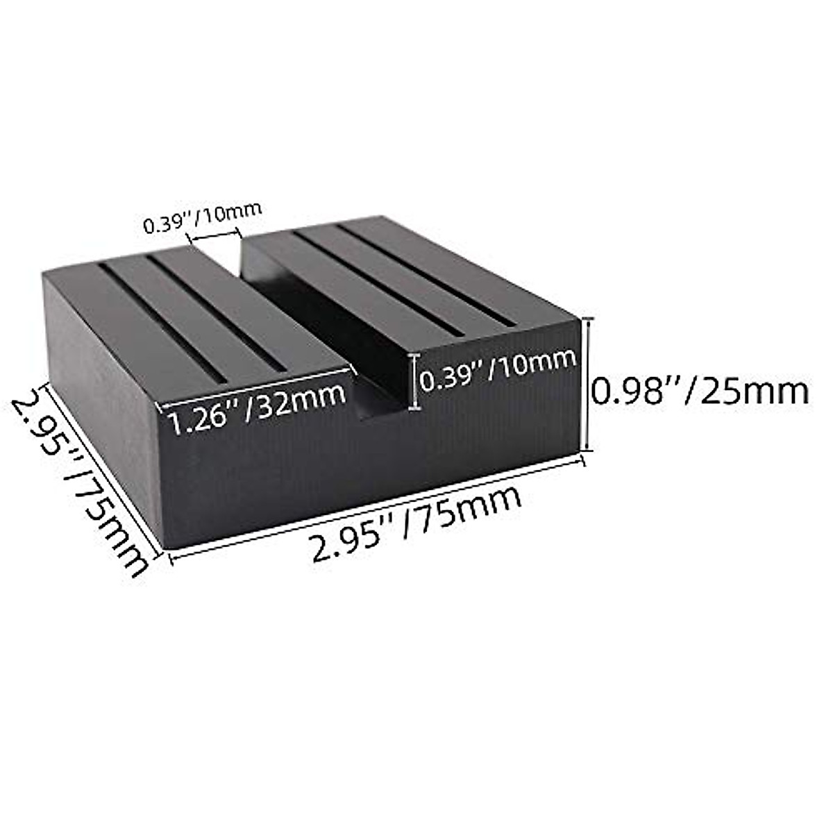 FIVE BANANAS Jack Rubber Pad, Car Black Anti-Slip Rail Pinch Weld Adapter Support Block Heavy Duty for Car Lift (4 Pack, 5#)