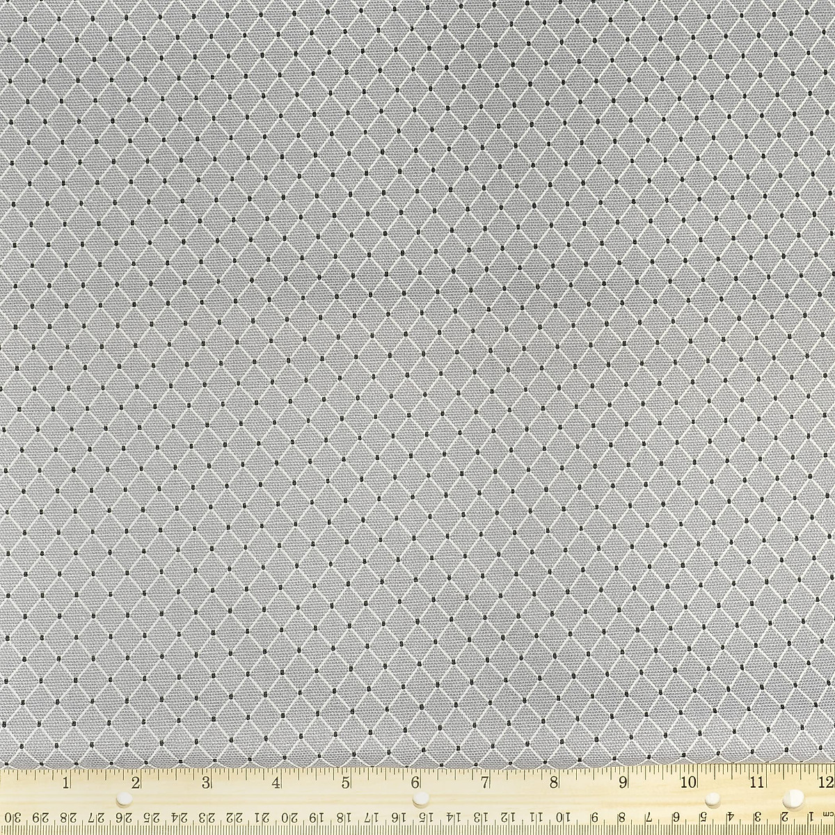 Stitch & Sparkles 100% Cotton Duck 45" Width Diamond Print Charcoal Grey Color Sewing Fabric by The Yard