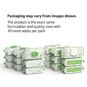 Amazon Elements Baby Wipes, Fresh Scent, White, 810 Count (9 Packs of 90) (Previously 720 Count)