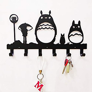 Wall Mounted Entryway Dog Leash and Key Holder Belt and Hat Organizer Totoro Wall Hook