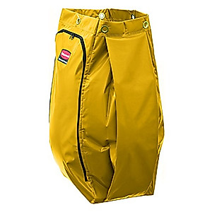 Rubbermaid Commercial Products High-Capacity Cleaning/Utility Cart Bag, 34-Gallon, Yellow, Compatible with Rubbermaid Cleaning Carts