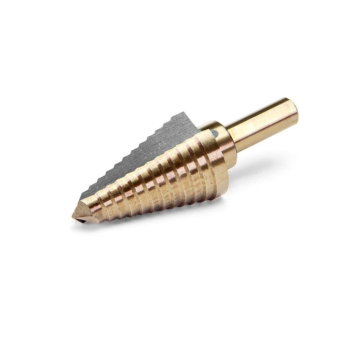 Stark 9-Pieces Step Drill Bit Set Unibit, Titanium Coated, Double Cutting Blades, High Speed Steel, Short Length Drill Bits With Case