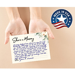 100 Large Share A Memory Cards - Oversize - 5" x 7" - Celebration of Life - Birthday - Funeral - Memorial - Graduation - Bridal Shower Game - Going Away - Anniversary - Retirement