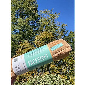 FACESOFT Eco Friendly Gym Towel for Working Out - Soft and Absorbent Cotton Exercise Towel - No Synthetic Microfibers or Plastics - Sweat Towel for Gym, Fitness, Sports, Yoga - Hazelnut - 1 Pc