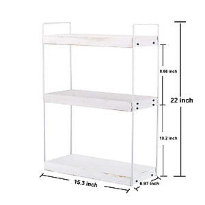 AfooBezos 3-Tier Countertop Organizer for Counter Stylish Wood Vanity Shelf Storage Skincare Tray Organizers Shelf for Bathroom Storage Organization