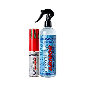 SHINE ARMOR Anti Fog Hero with Microfiber Cloth Windshield & Deicer Spray for Car Windshield Windows Wipers and Mirrors