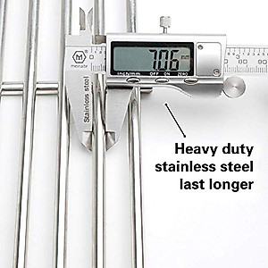 SHINESTAR Stainless Steel Grates Replacement for Weber Genesis E-330, E-310, Genesis 300 Series Grill Parts, 19.5 x 12.9 Inch, 2-Pack, 7mm