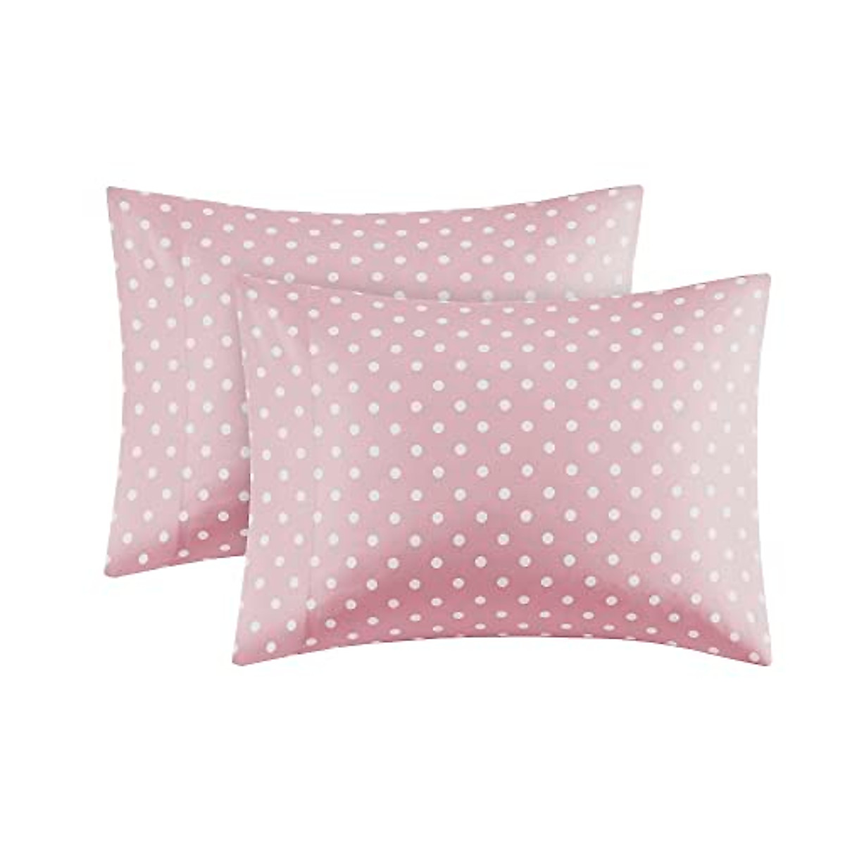 Mi Zone 100% Cotton Percale Ultra Soft Sheet Set, Twin, Pink Polka Dot