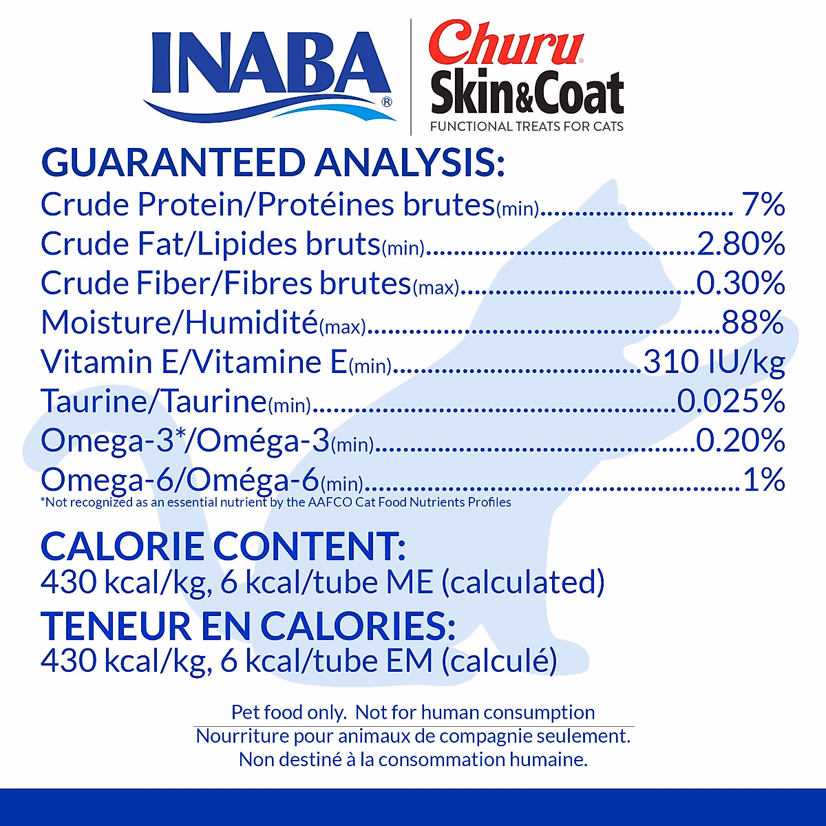 INABA Churu Lickable Purée Natural Cat Treats for Skin and Coat with Omega Oils, Taurine and Vitamin E, 0.5 Ounces Each Tube, 50 Tubes, Skin & Coat Variety