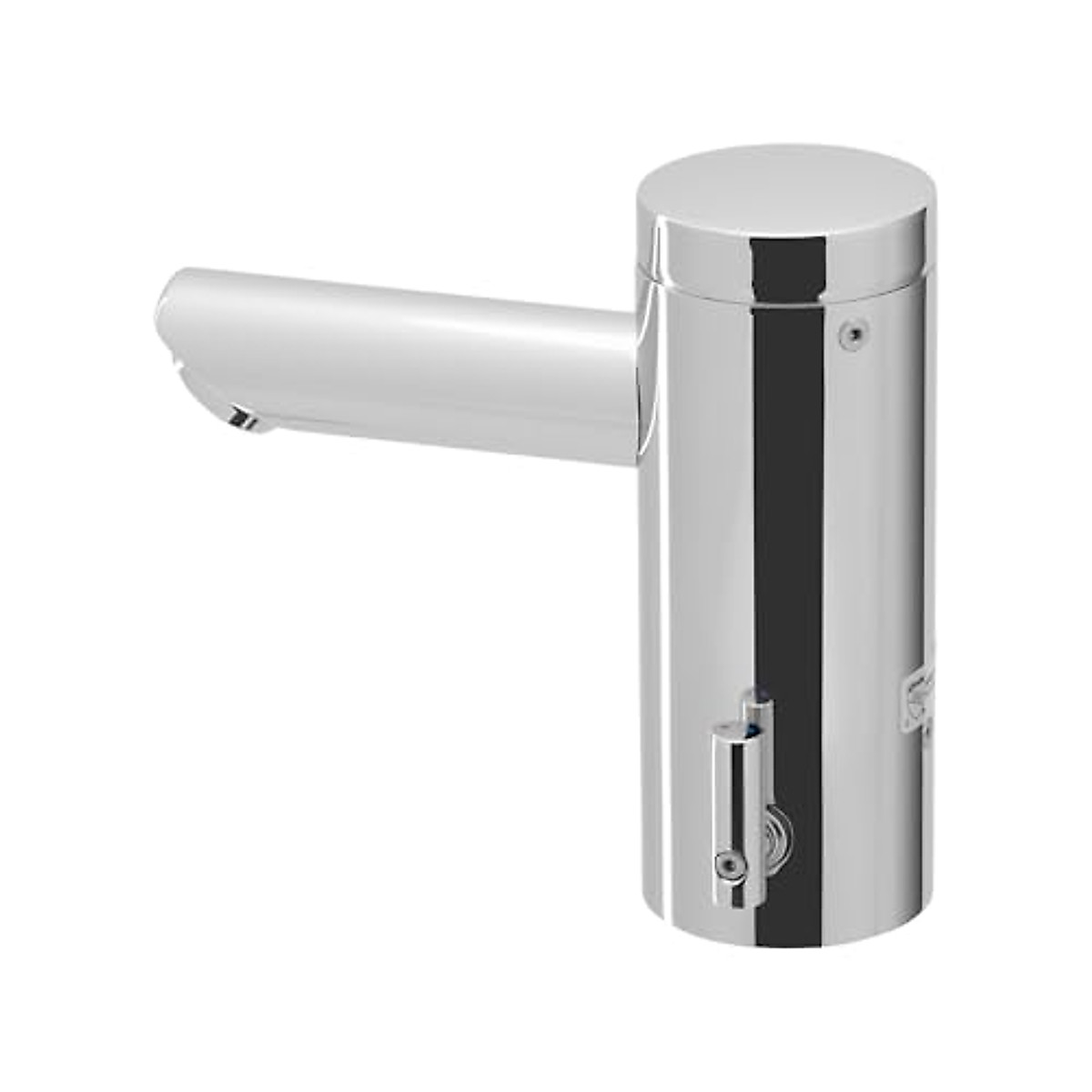 Sloan Optima EAF-250-ISM Sensor Activated Touch-Free Faucet, Commercial Grade with Mounting Hardware, Integrated Side Mixer - 0.5 GPM Battery-Powered Deck-Mounted Mid Body, Polished Chrome, 3335061