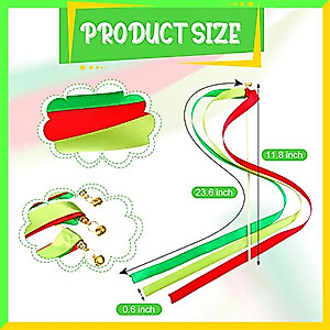 100 Pieces Mix Color Ribbon Sticks Wedding Party Streamers Fairy Wand Chromatic Silk Ribbon and Bell Wands Multicolor Hand Held Ribbons for Dance Wedding Party Celebration Holiday Activities