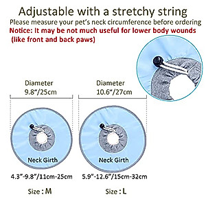 Waterproof Cat Recovery Collar, Adjustable Pet Cone Collar, Protective Cat Neck Cones to Stop Licking Wounds, Lightweight Kitten Cones After Surgery, Elizabethan E Collar for Cats, Small Dog, Puppy