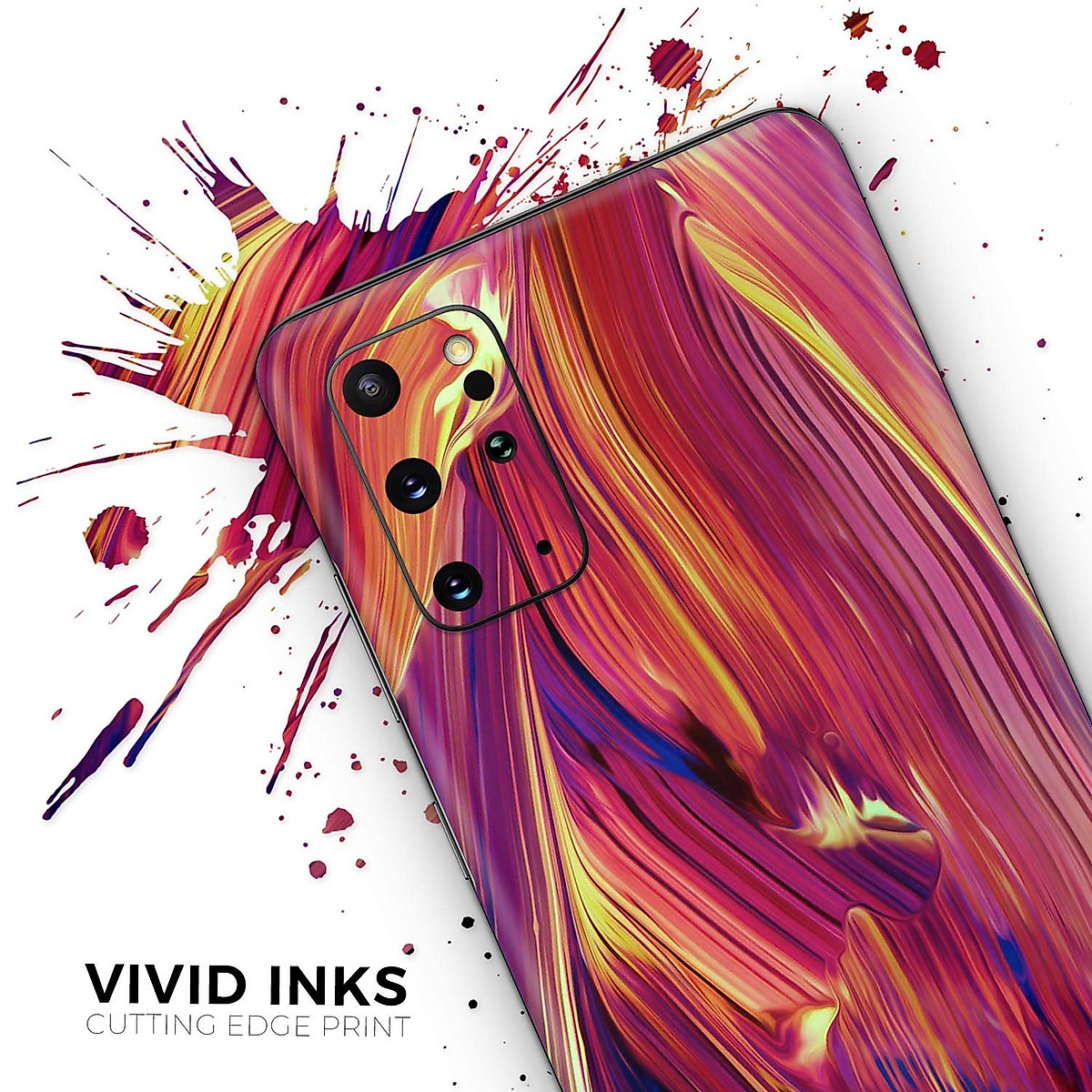 DesignSkinz Blurred Abstract Flow V17 Protective Vinyl Decal Wrap Skin Cover Compatible with The Samsung Galaxy S20 (Screen Trim & Back Glass Skin)