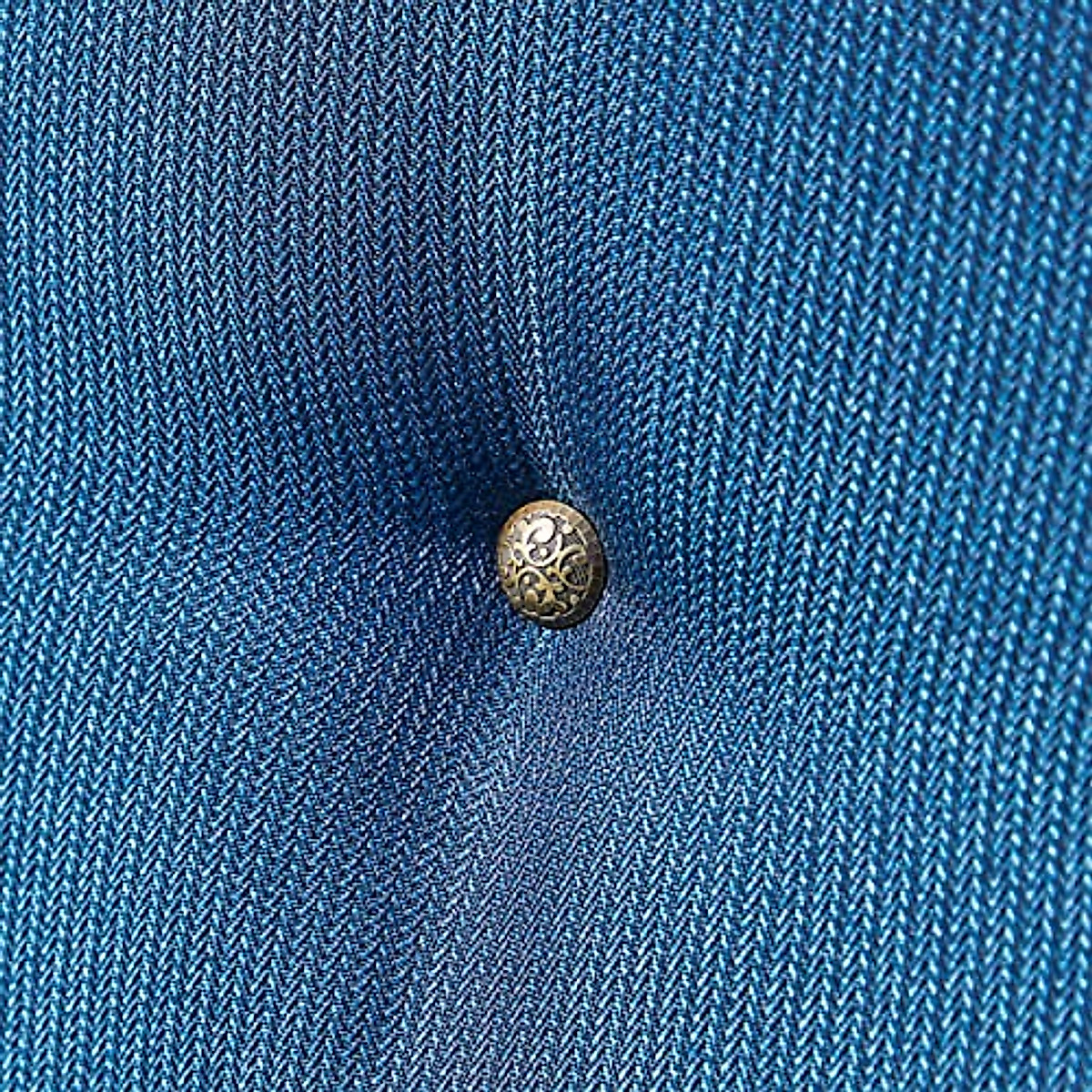 LOKATSE HOME 2 Piece Patio Outdoor Dining Chair Bistro Conversation Set Metal Frame Furniture with Cushion, Blue